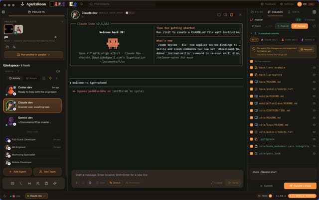 AgentsRoom: multi-project & multi-agent orchestration, a terminal & IDE ...